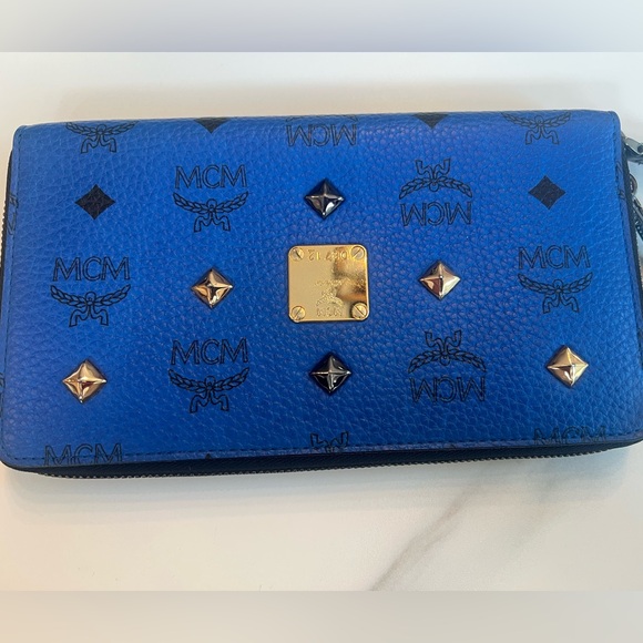 MCM | Bags | Mcm Large Zip Around Wallet In Visetos With Wallet Card ...